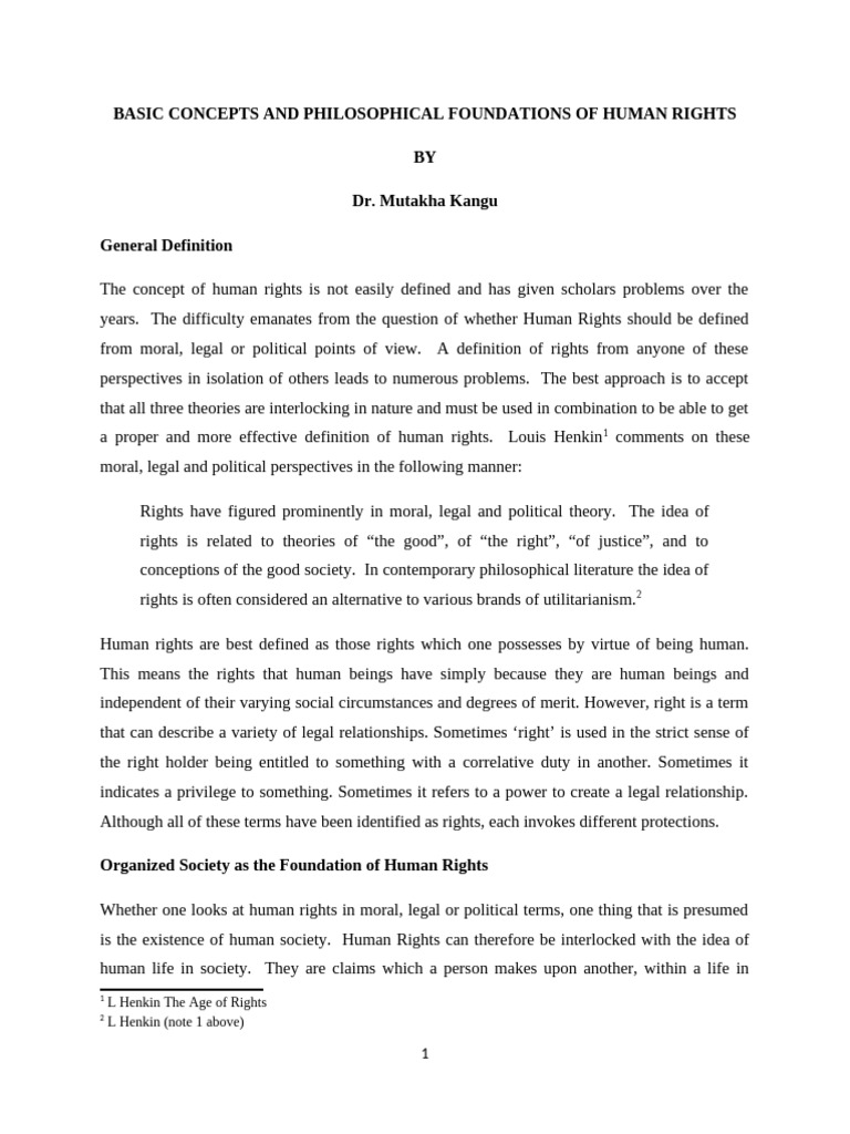 Basic Concepts of Human Rights - Copy | PDF | John Rawls | Justice