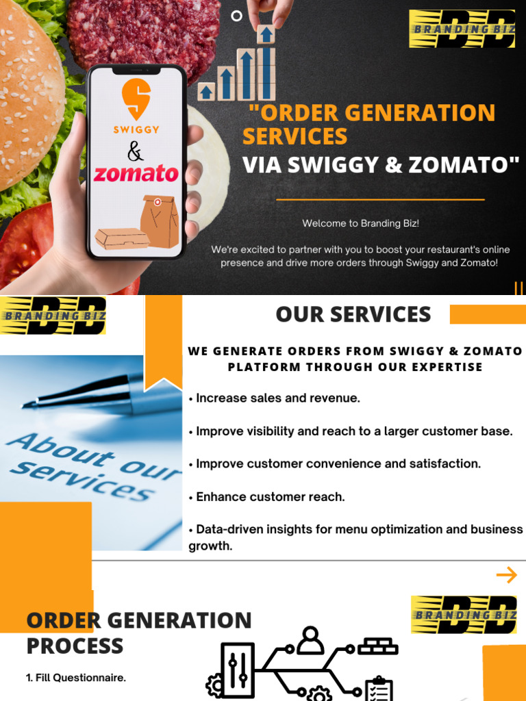 Swiggy & Zomato Order Generation | PDF | Business | Marketing