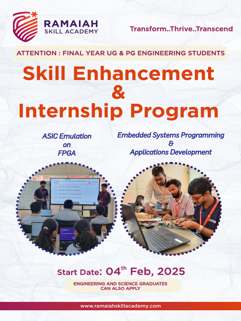 RSA Brochure Skill Enhancement & Internship | PDF | System On A Chip | Field Programmable Gate Array