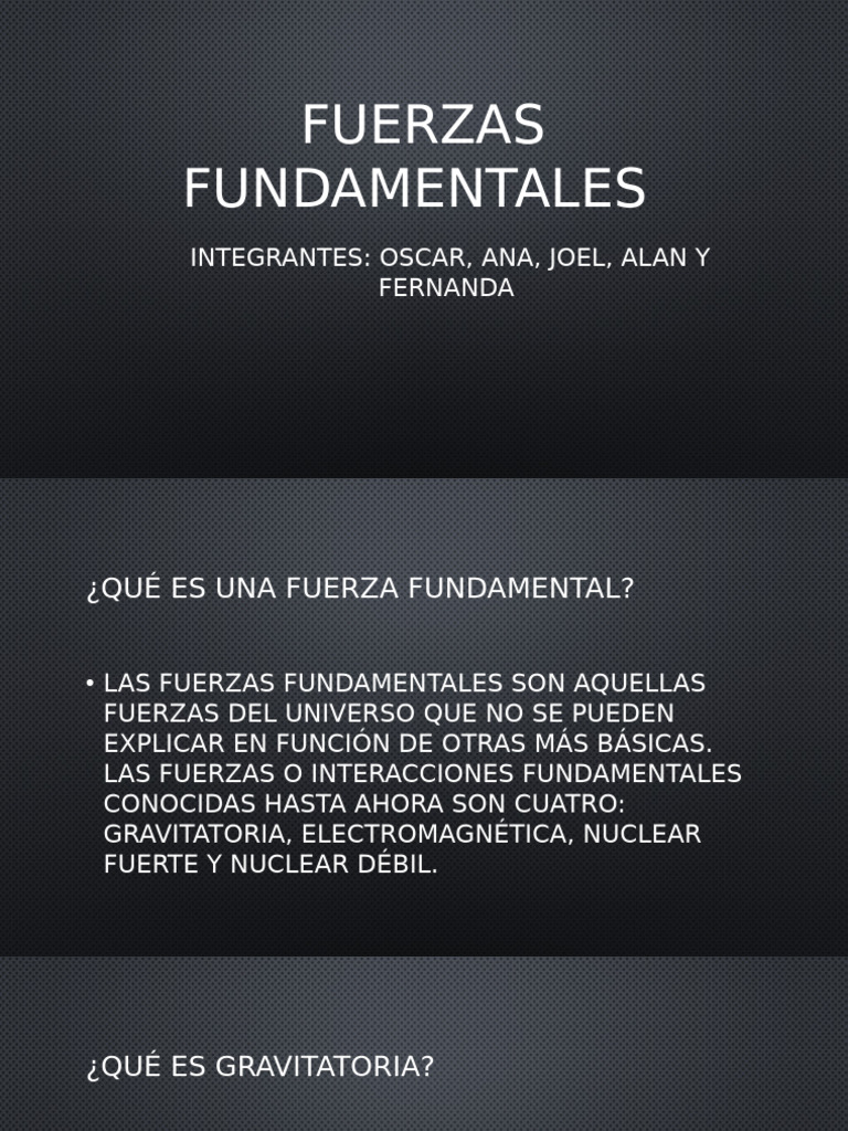 Fuerzas Fundamentales | PDF