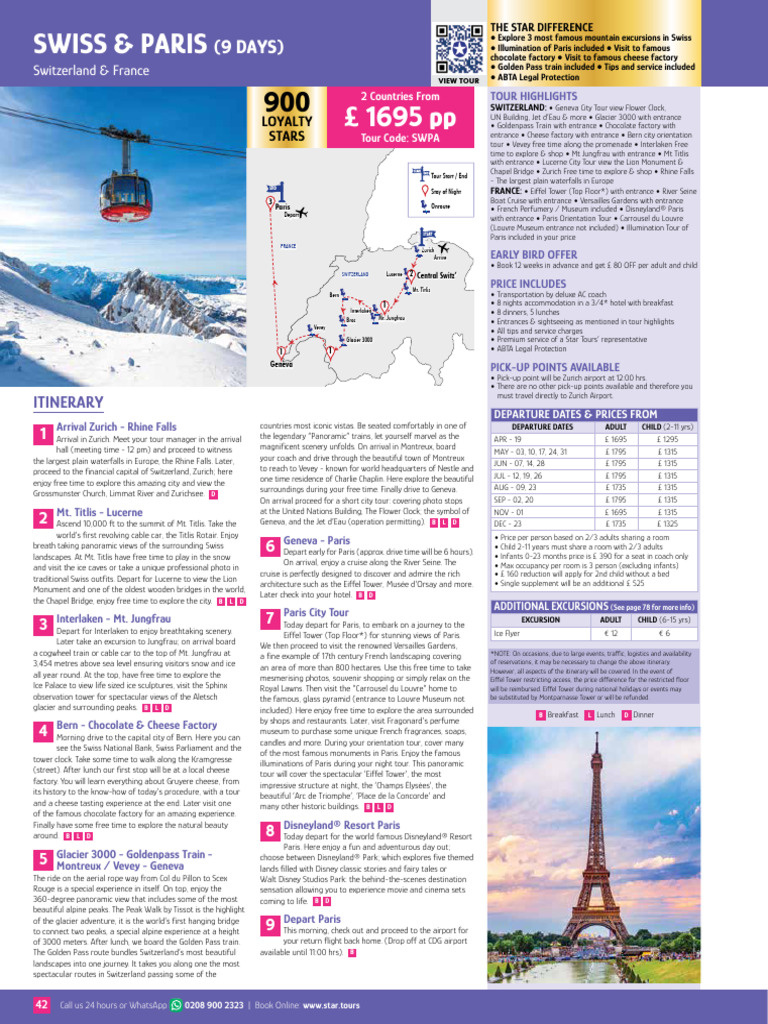 141224055730UK - 2025 Brochure - 42 SWPA - Swiss & Paris (9 Days) | PDF ...