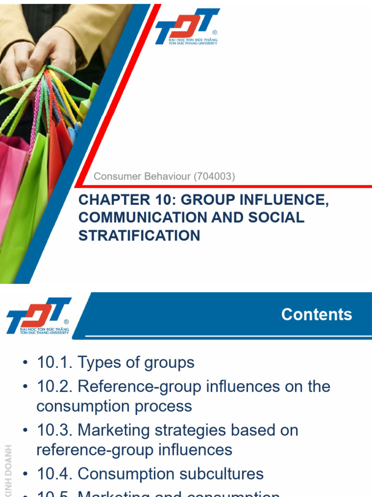 Chapter 10 - Group Influence, Communication Social Stratification | PDF | Marketing | Consumer ...