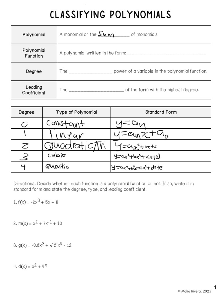 Toddle - 05 - Polynomial Functions | PDF | Factorization | Zero Of A Function