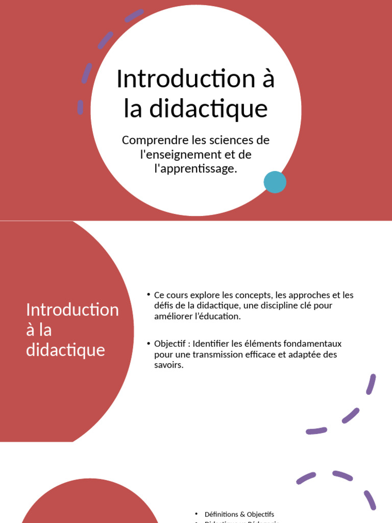 Introduction À La Didactique | PDF | Pédagogie | Apprentissage