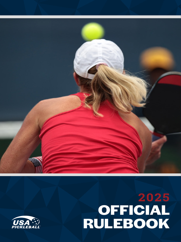 USA Pickleball Official Rulebook 2025 | PDF | Sports