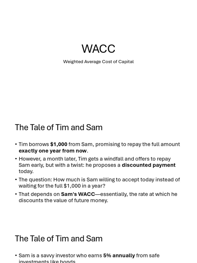 Lecture 1 - Discount Rate Calculations (WACC) 101 | PDF | Cost Of ...