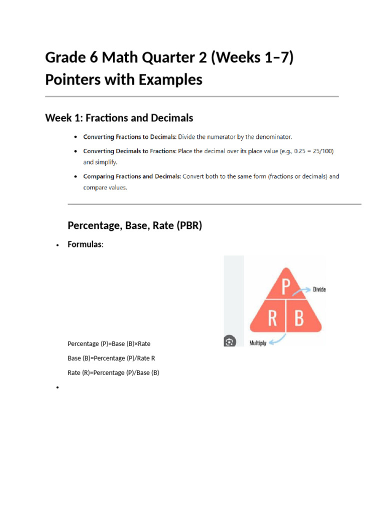 Grade-6-Math-Quarter-2-Pointers-to-review | PDF