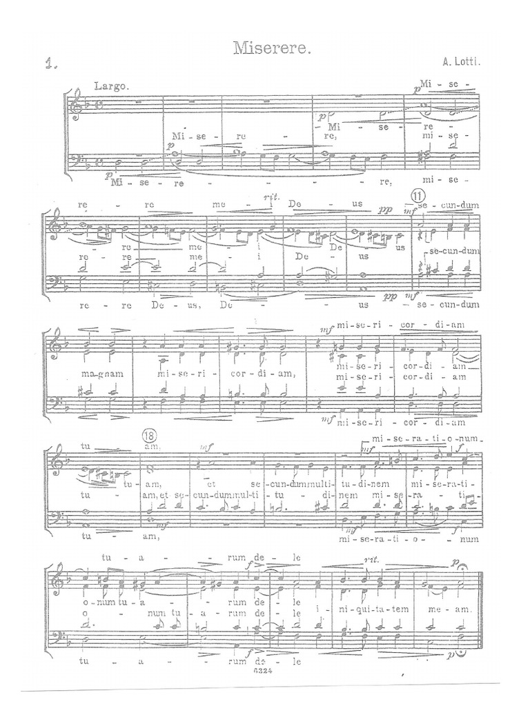 Miserere (Lotti) | PDF