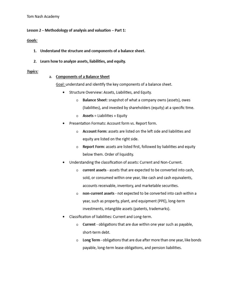 Lecture 32 - How To Read Financial Statements - Part 2 | PDF | Equity ...