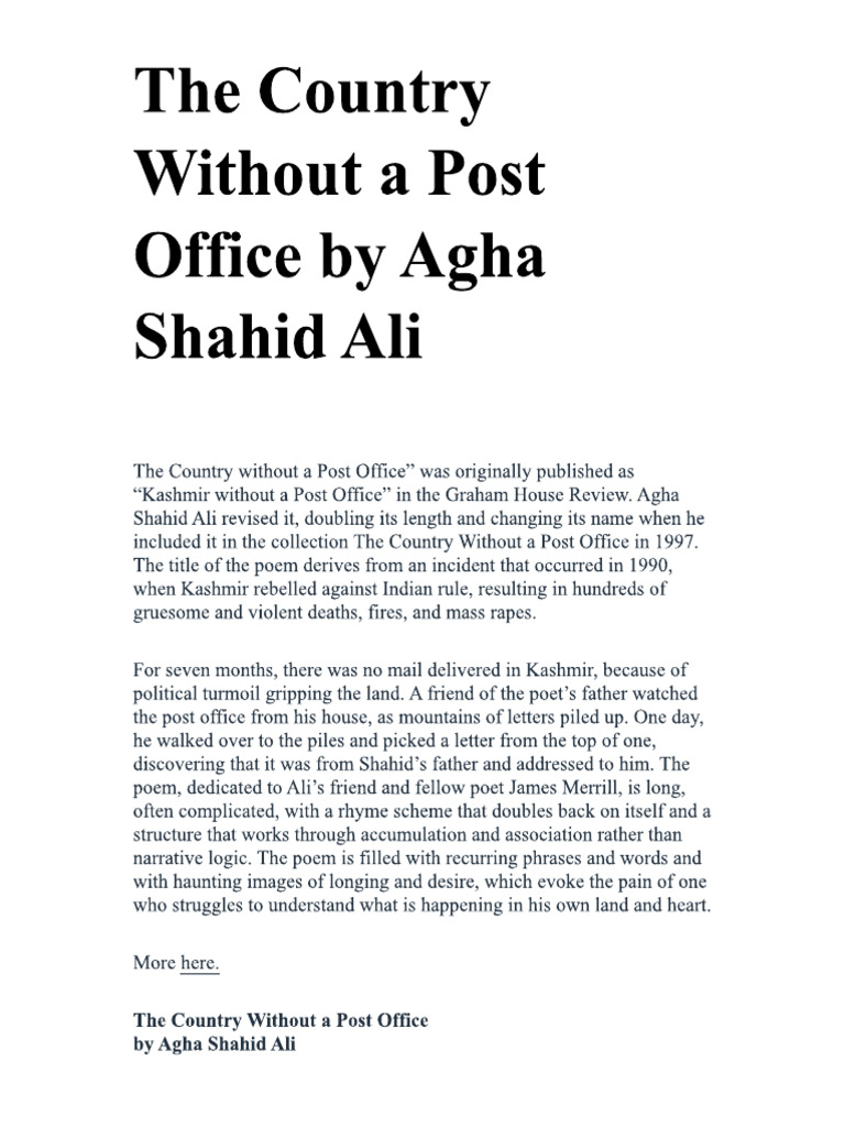 Agaha Poem | PDF