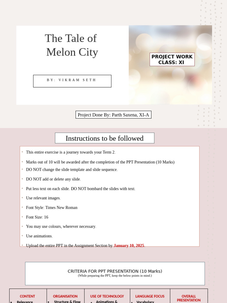 Melon City Project Overview and Guidelines | PDF | Poetry | Satire