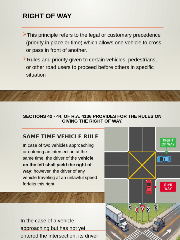 Fundamentals of Traffic Control Right of Way | PDF | Traffic ...