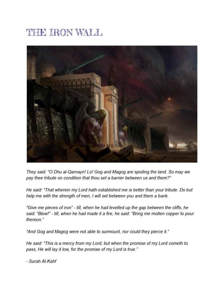 The Invincible Iron Wall of Dhu al-Qarnayn | PDF