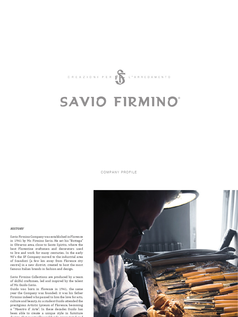 Savio Firmino - Company Profile 2mb | PDF | Florence | Upholstery