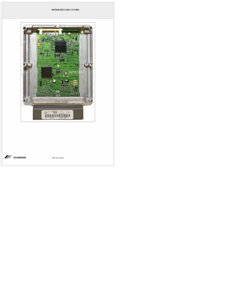 Pinout Visteon EEC-V LBO-113 Ford | PDF