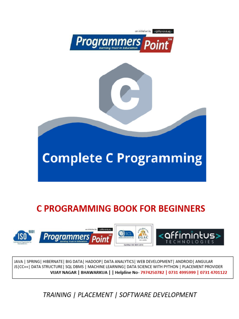 c Book by Programmers Point | PDF | Pointer (Computer Programming) | Variable (Computer Science)