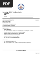 IGCSE Mathematics (0580) Specimen Paper 2024 P4 | PDF | Area | Circle