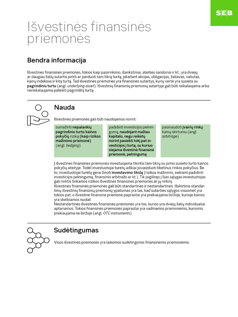 Isvestines Finansines Priemones | PDF