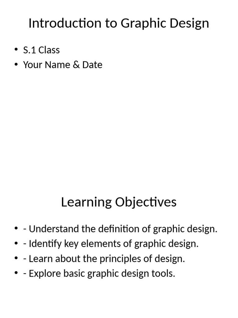 Graphic Design Lesson S1 | PDF