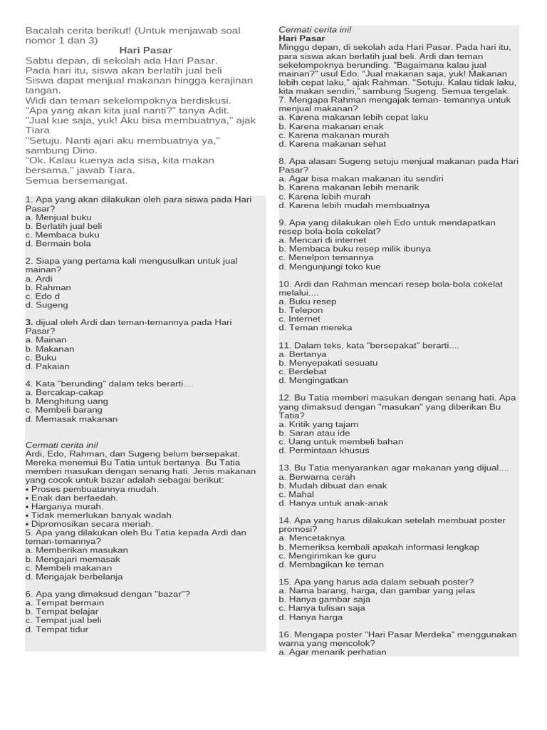 bahasa INDONESIA KELAS 3 BAB5 | PDF