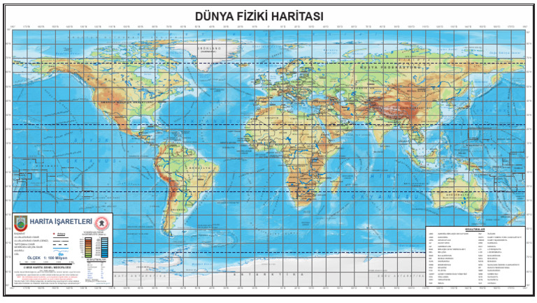 6 Dunya Fiziki Haritasi A3 | PDF
