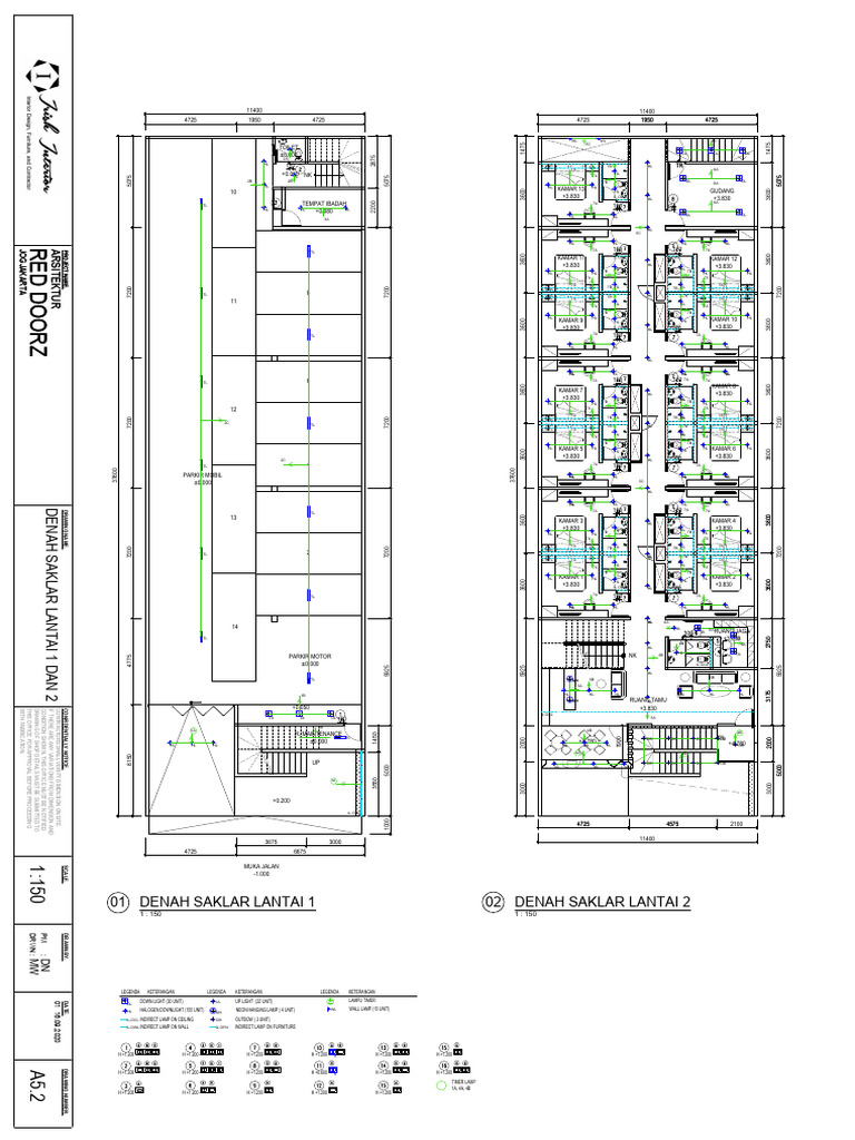 Denah Saklar Lantai 1 dan 2 Red Doorz | PDF