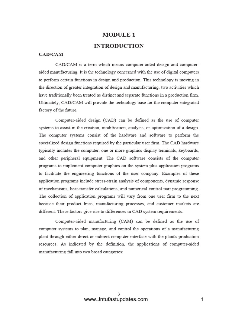 CAD-CAM R16 - UNIT-1 (Ref-2) | PDF