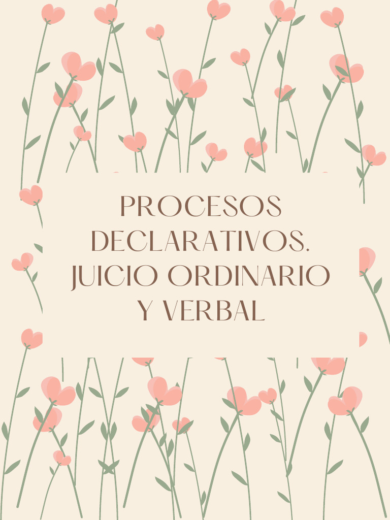 PROCESOS DECLARATIVOS PORTADA | PDF