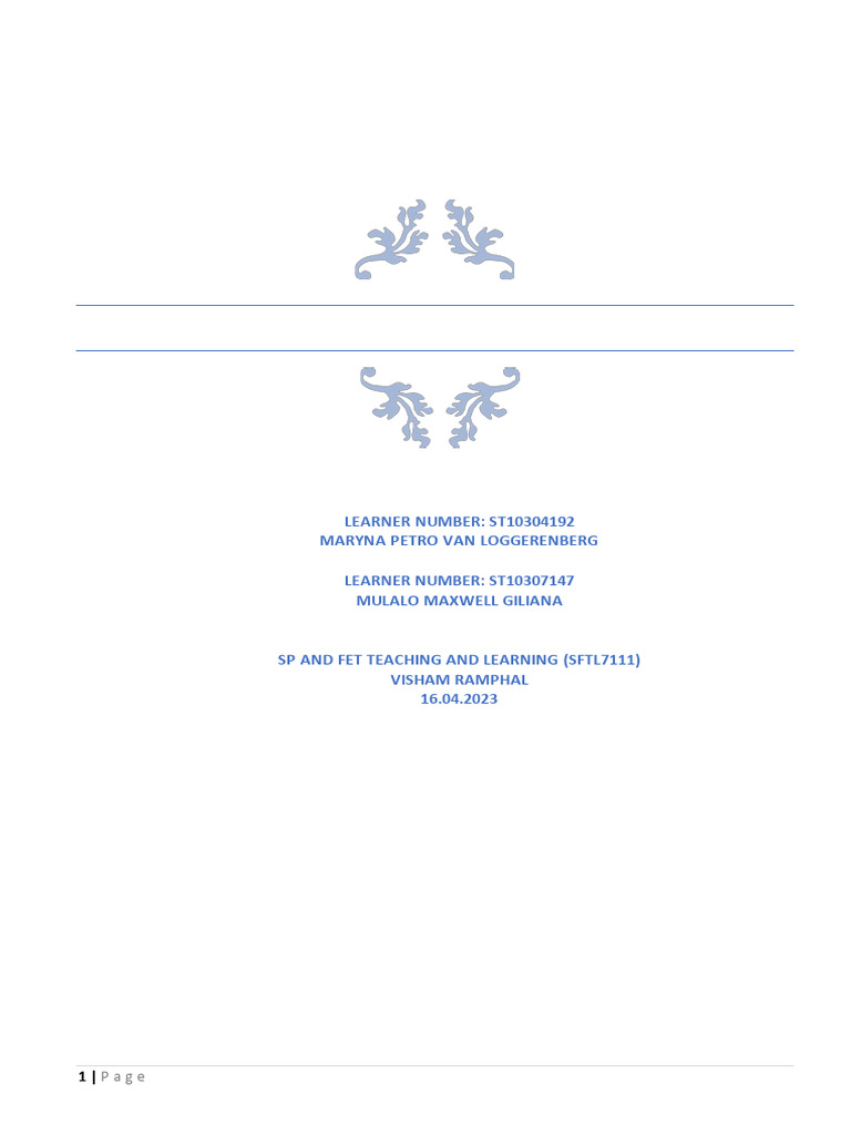 SFTL Group Assignment 1 | PDF | Constructivism (Philosophy Of Education) | Learning