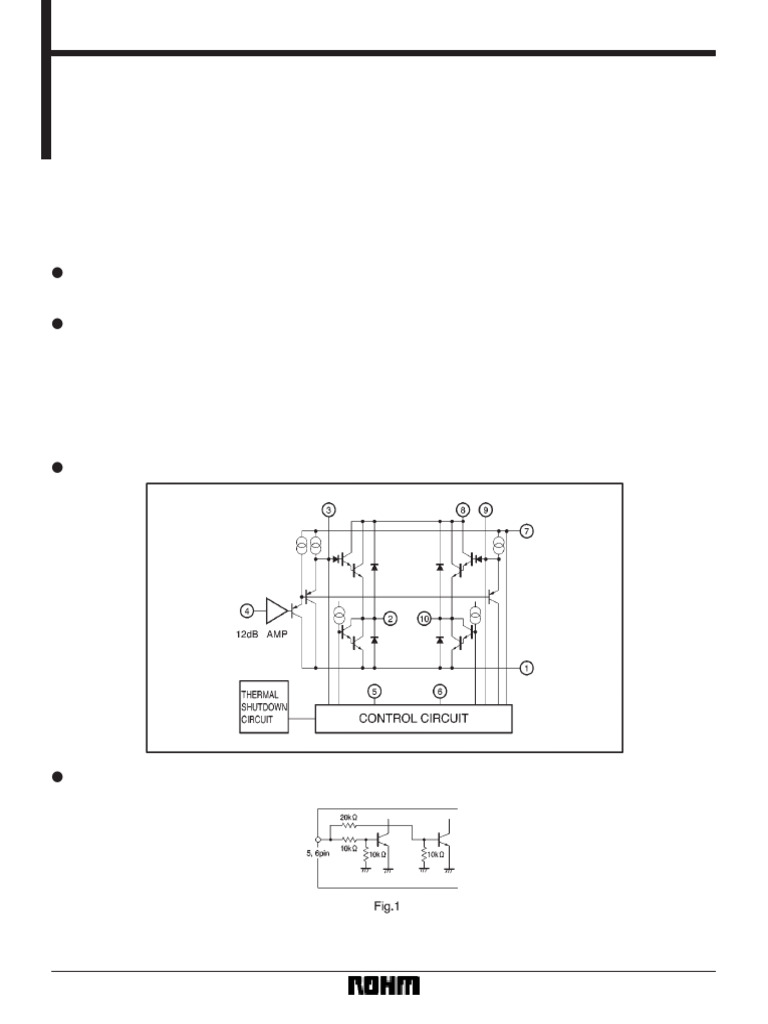 Reversible motor driver BA6222 | PDF | Power Supply | Capacitor
