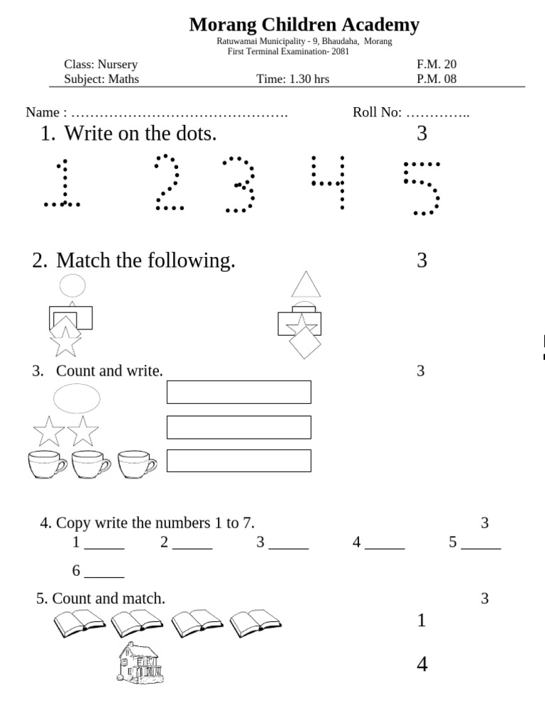Nursery Maths | PDF