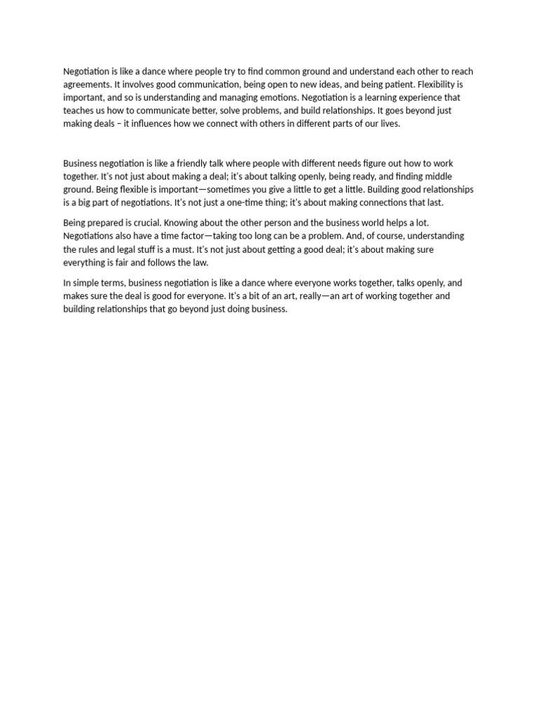 Mastering Business Negotiation Skills | PDF