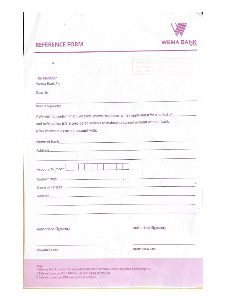 REFERENCE FORM | PDF
