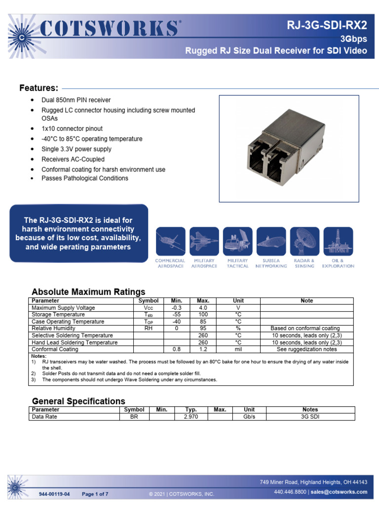 944 00119 04 - RJ 3G Sdi RX2 2 | PDF | Electricity | Electrical Engineering