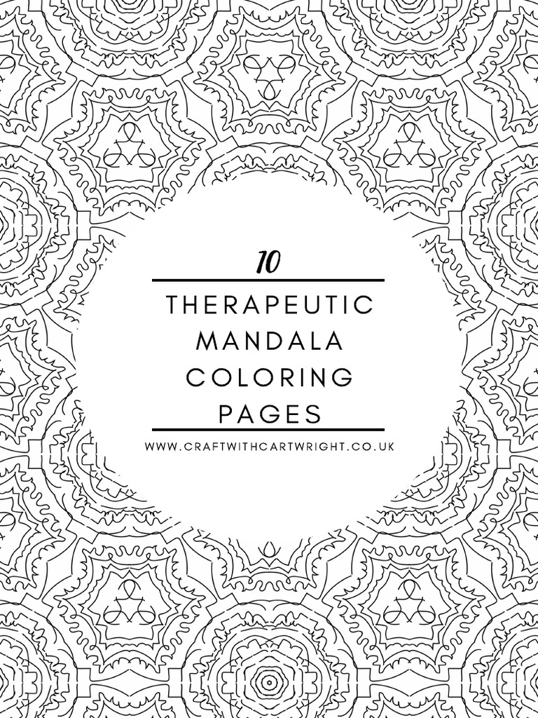 10 Therapeutic Mandala Coloring Pages Booklet | PDF
