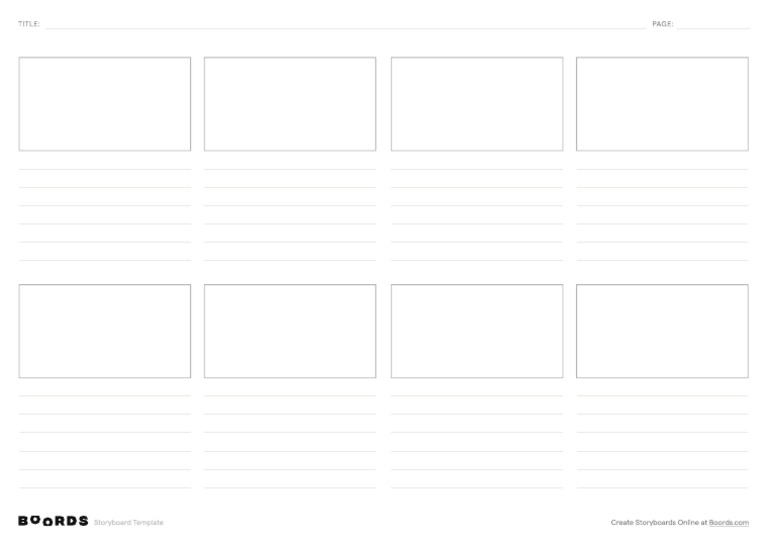 Online Storyboard Template at Boords | PDF