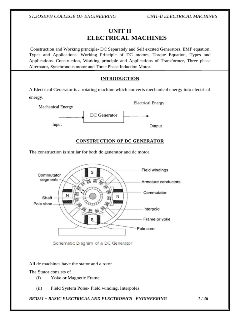 Unit-2 - Electrical Machines | PDF | Electromagnetic Induction | Transformer