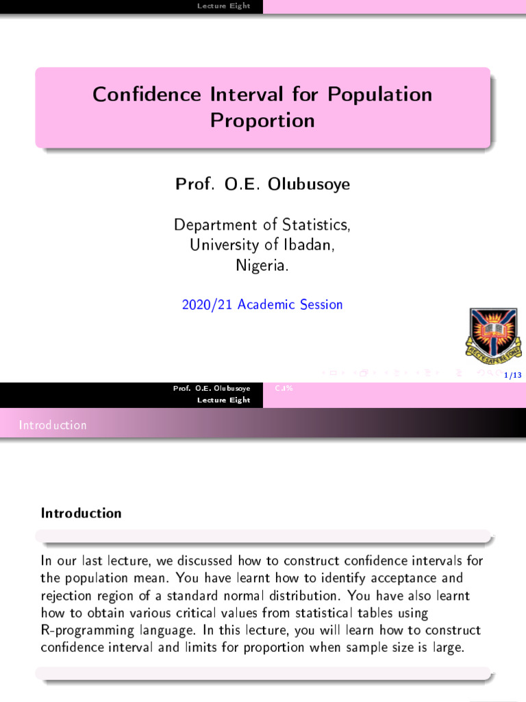 Confidence Interval Contd | PDF | Errors And Residuals | Margin Of Error
