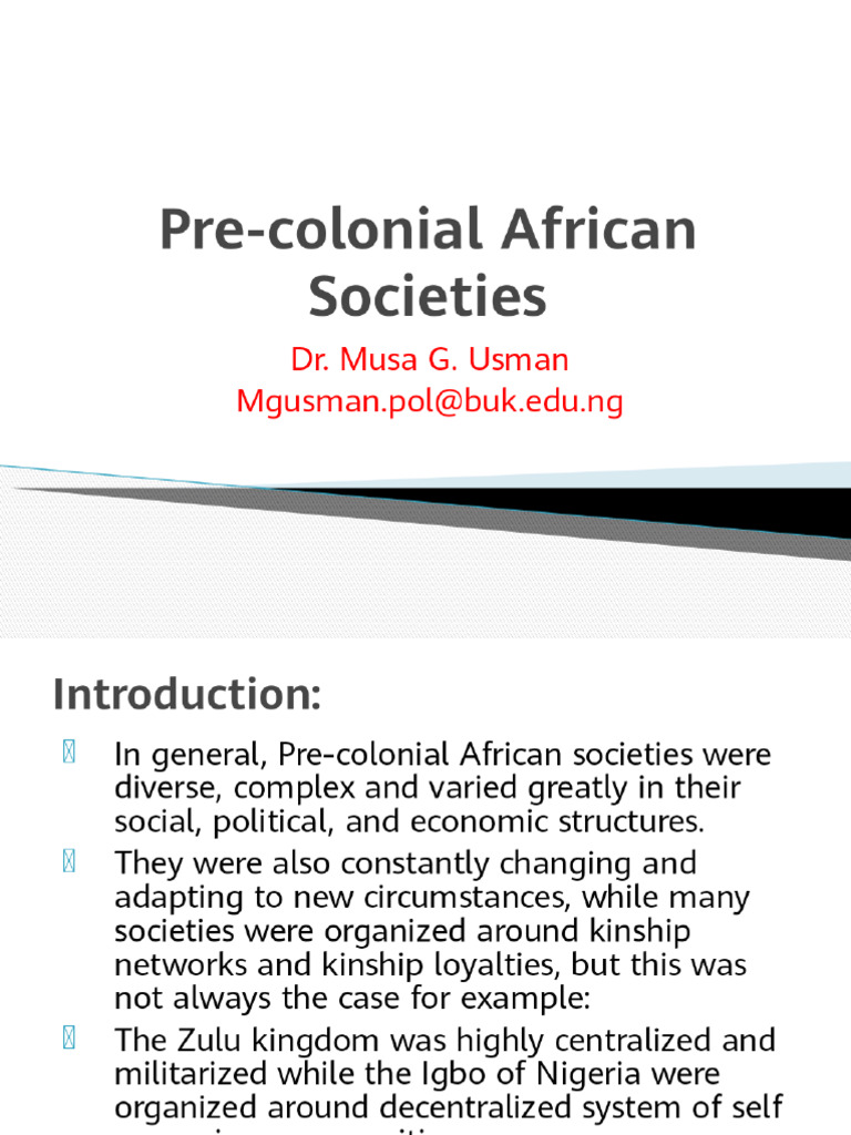 Pre-Colonial African Societies - Phoenix | PDF