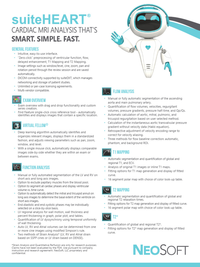 NS-03-043-0010-EN suiteHEART Datasheet - V511 | PDF | Aorta | Ventricle (Heart)