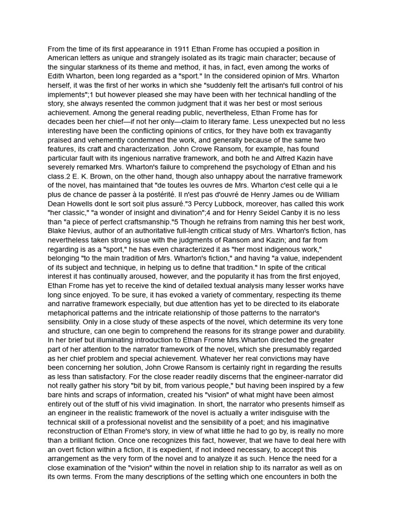 Untitled Document | PDF | Ethan Frome