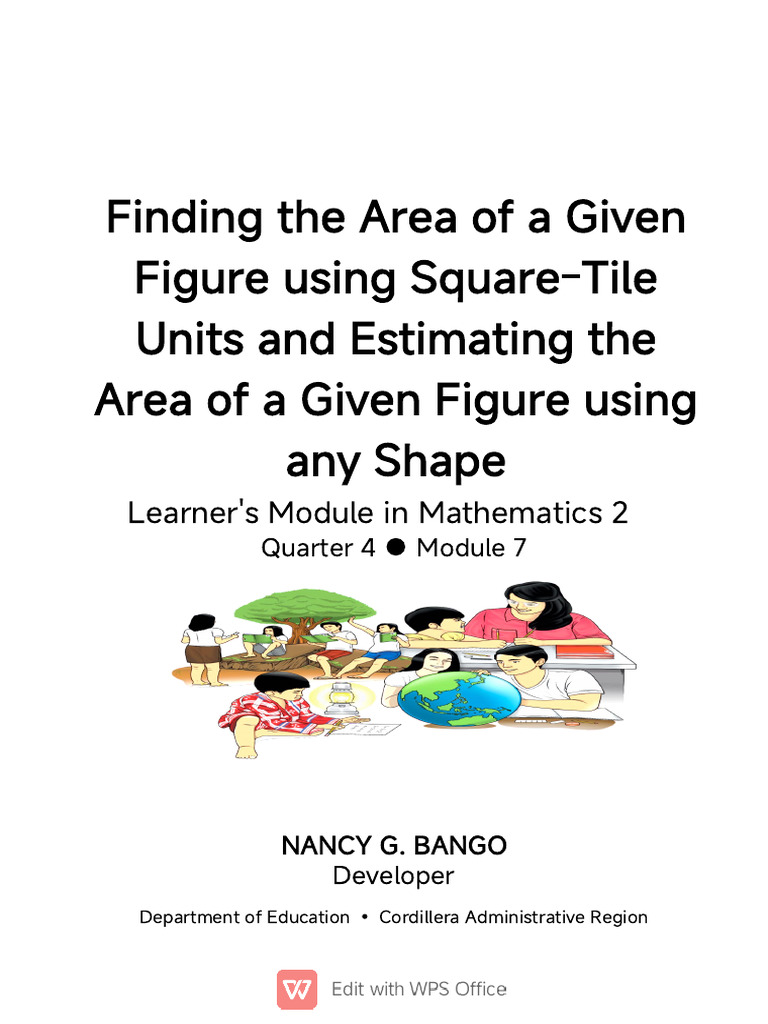 Math2 Q4-Mod7 Finding The Area Of-A Given Figure and Estimating The-Area of Afig | PDF | Area ...