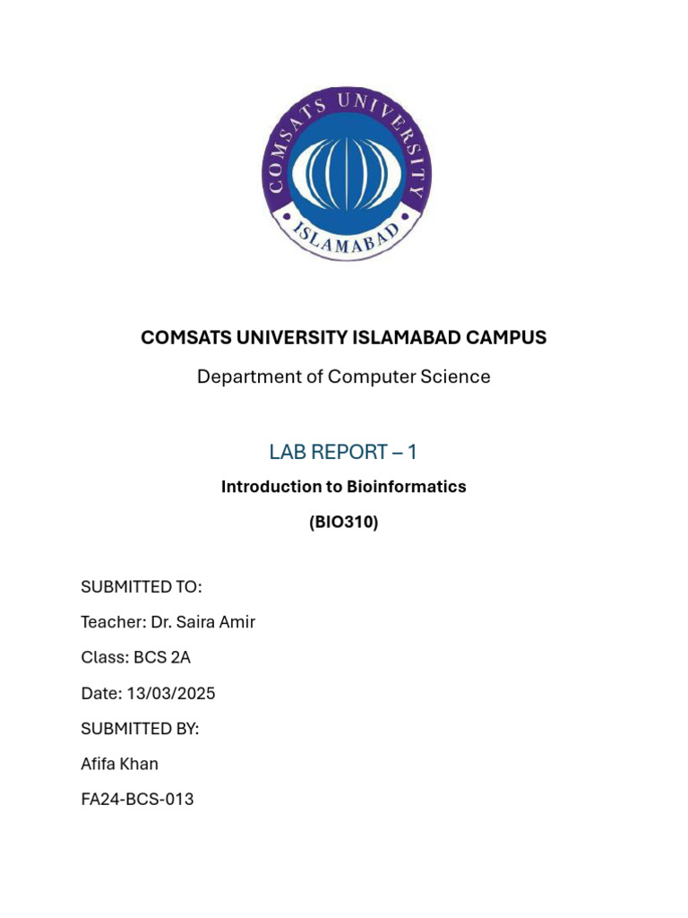 Comsats University Islamabad Campus | PDF