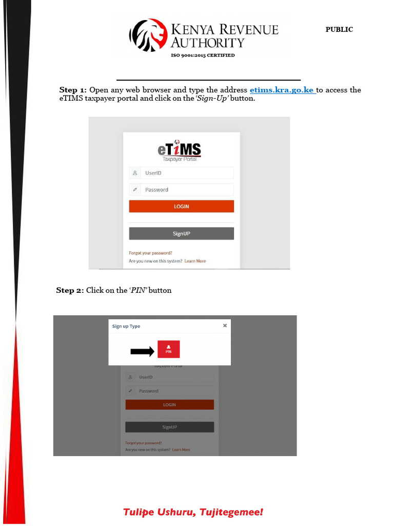 User Guide For eTIMS Registration | PDF | Personal Identification ...