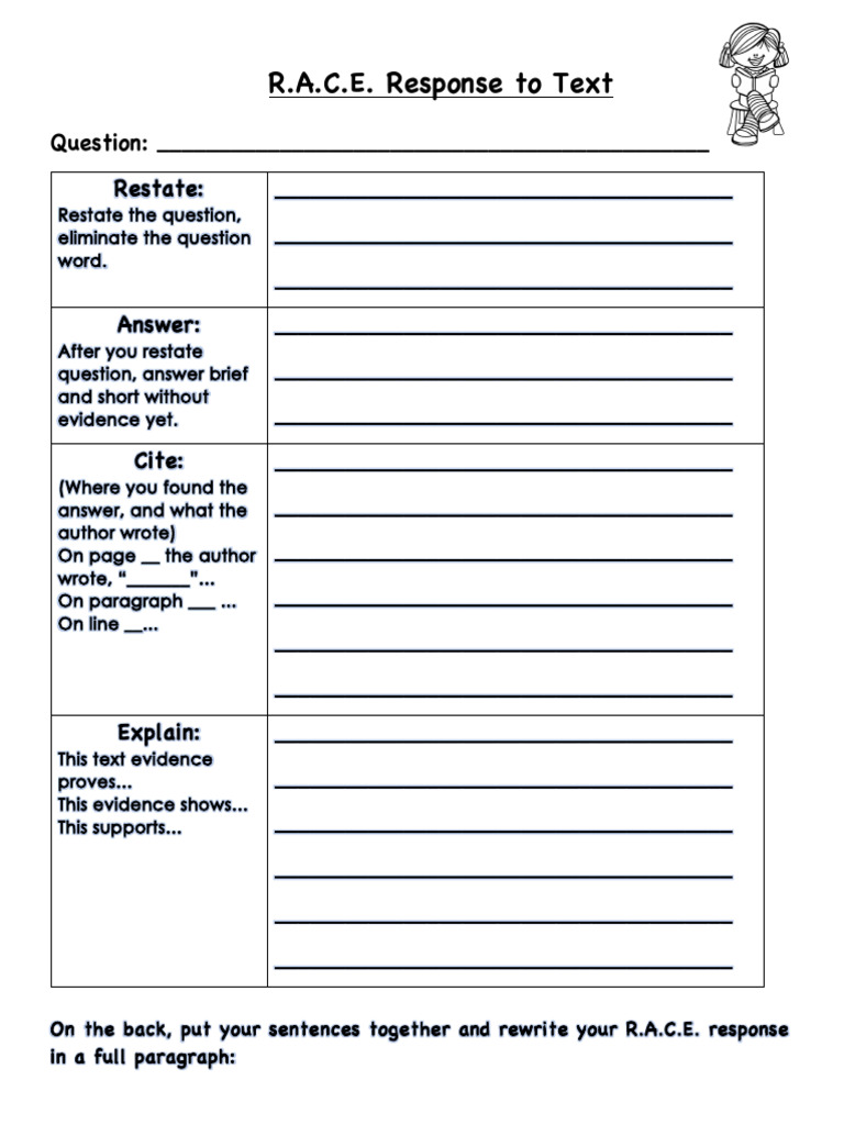 R.A.C.E. Response To Text | PDF