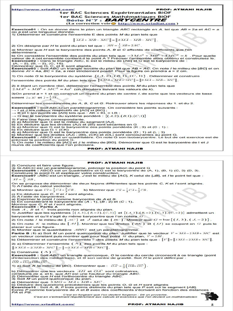 1sm Barycentre Serie7 | PDF