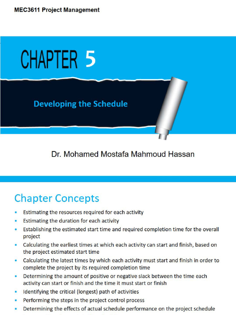 Project Management Lecture 5 | PDF