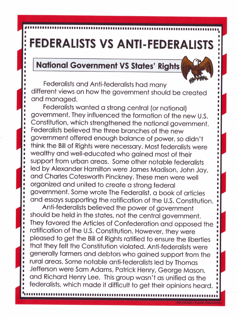 Aidan LaPoint - Federalist Anti Federalist Close Reading | PDF