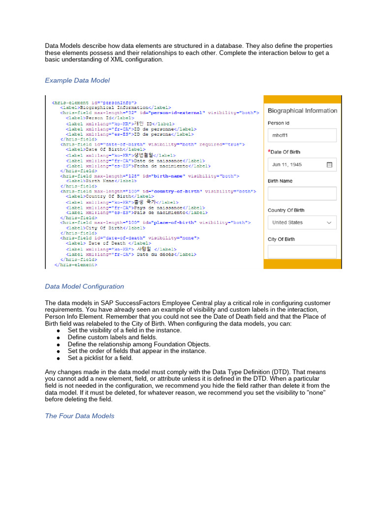 Data Models Describe How Data Elements Are Structured in A Database ...