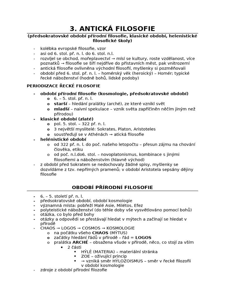 Antick Filosofie | PDF